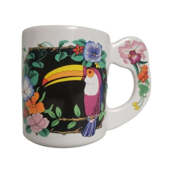 Vintage | Dining | Vintage Tucan Bird Mug Tiki Retro Flat Handle Coffee ...